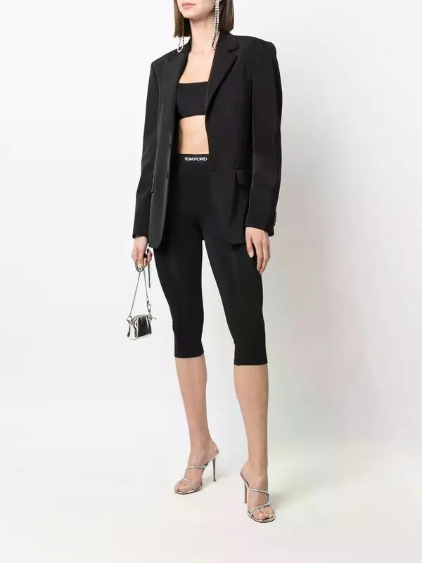 TOM FORD Cropped Logo-waistband Leggings
