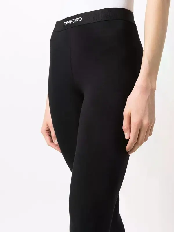 TOM FORD Cropped Logo-waistband Leggings
