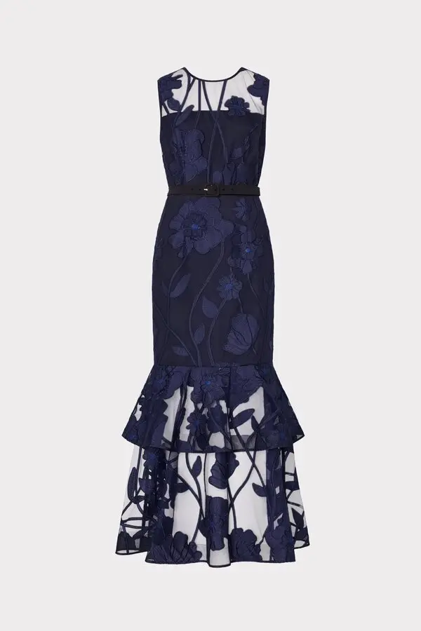 knee length dresses for ladies Milly Knit Lace Cutout Mermaid Dress main image 0