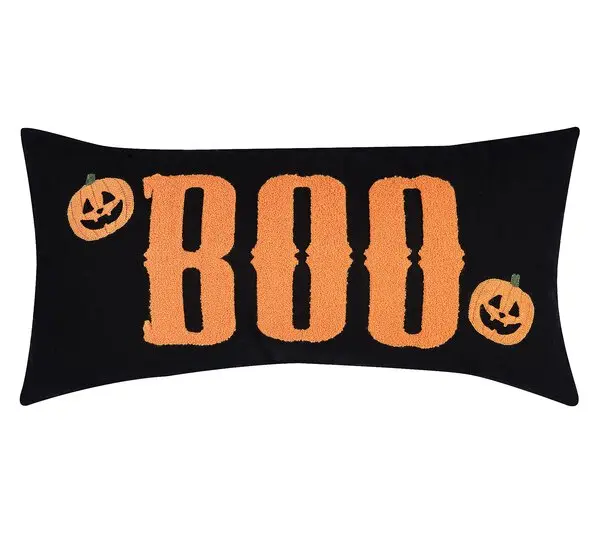 VALERIE PARR HILL 24' X 12' Boo Pumpkin Throw Pillow Valerie - One-color