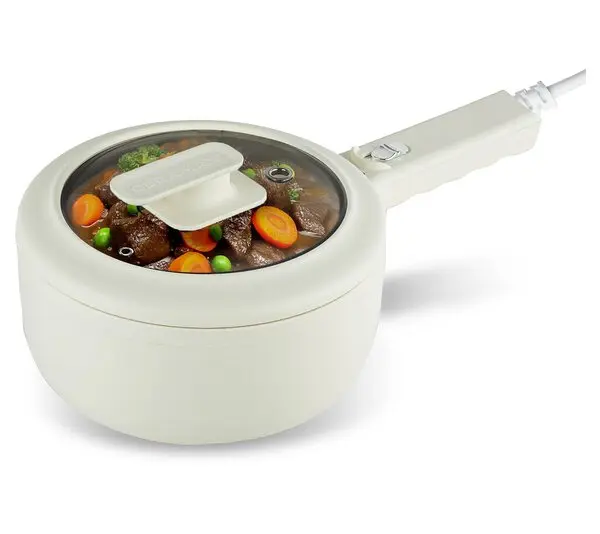 CERAMAX Electric Hot Pot 1.5qt Nonstick Mini Co Oker With Lid - One-color