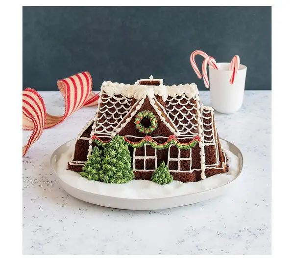 NORDICWARE Gingerbread House Bundt & Tools Set