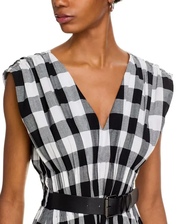 Sea Neci Gingham Belted Tank Dress