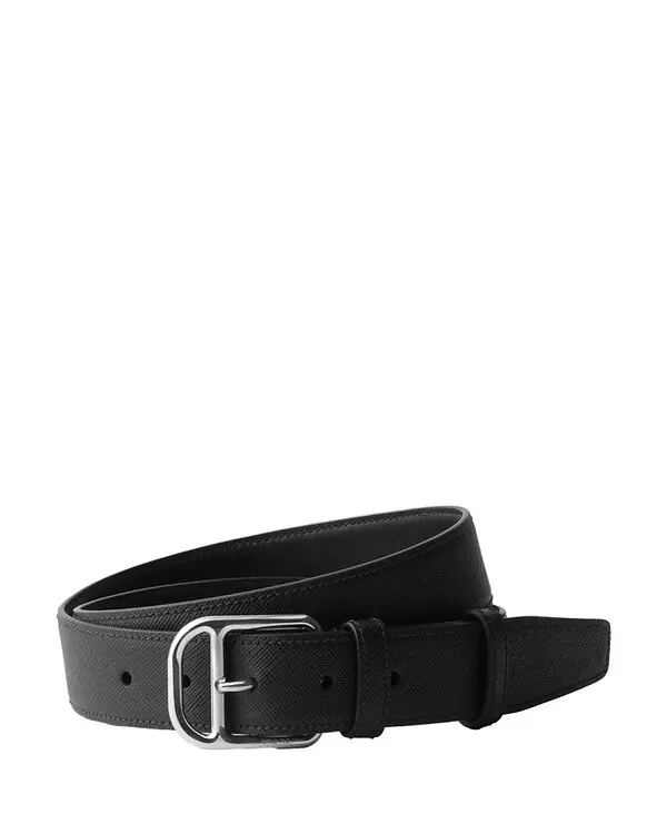 Prada Saffiano Leather Belt - Black