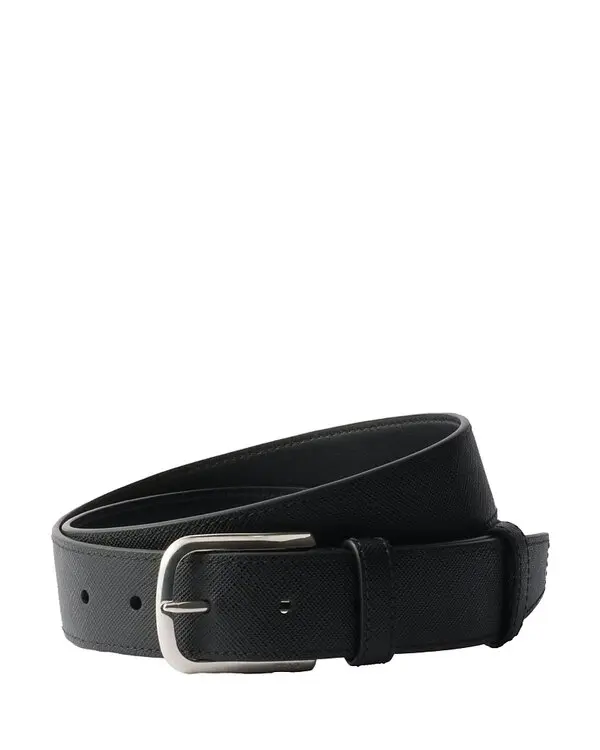 Prada Saffiano Leather Belt - Black