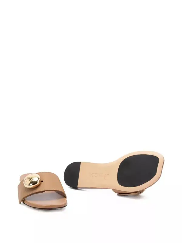 Loewe Pebble Leather Sandals - Neutrals