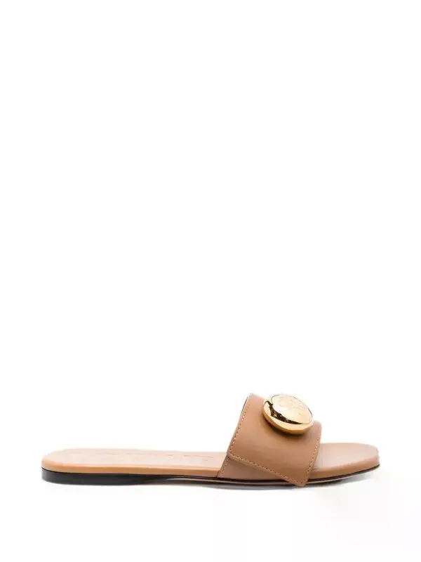 Loewe Pebble Leather Sandals - Neutrals