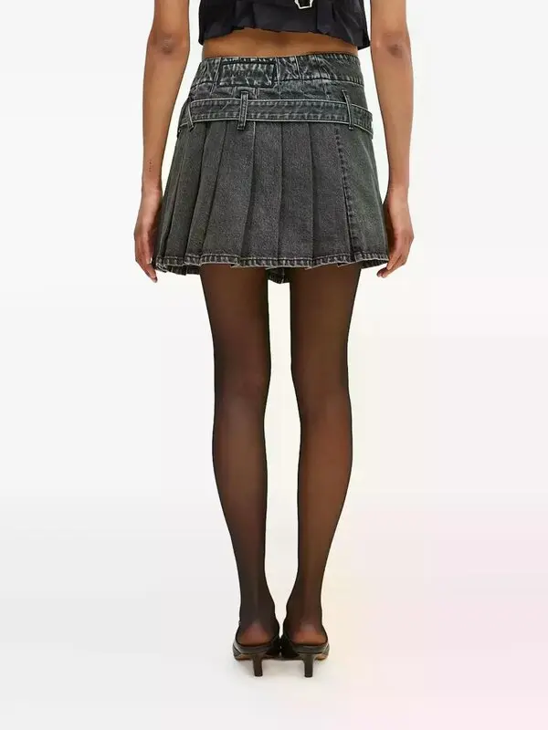 AMBUSH Pleated Belted Denim Skirt