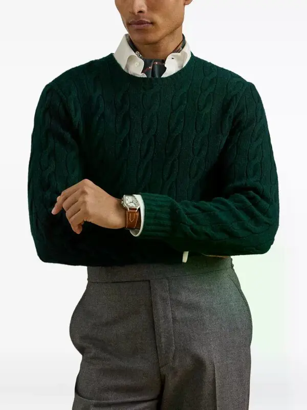 Ralph Lauren Purple Label Cable-knit Jumper - Green