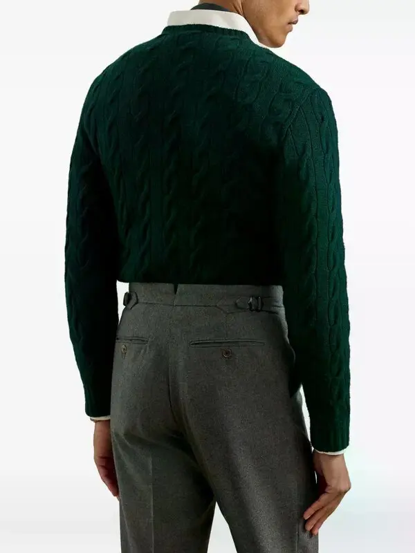 Ralph Lauren Purple Label Cable-knit Jumper - Green