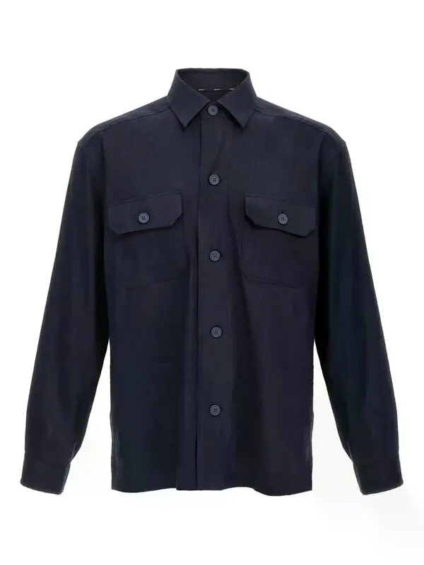 BOSS Flat Pocket Shirt - Blue