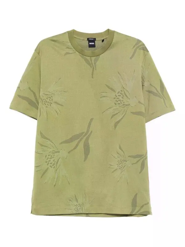 BOSS Floral-print Cotton T-shirt