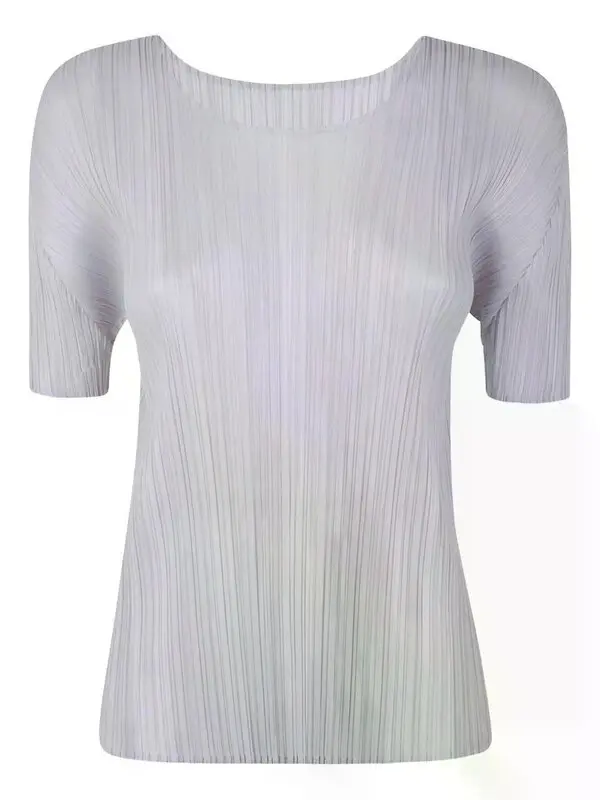 Issey Miyake Pleated Short-sleeve Top