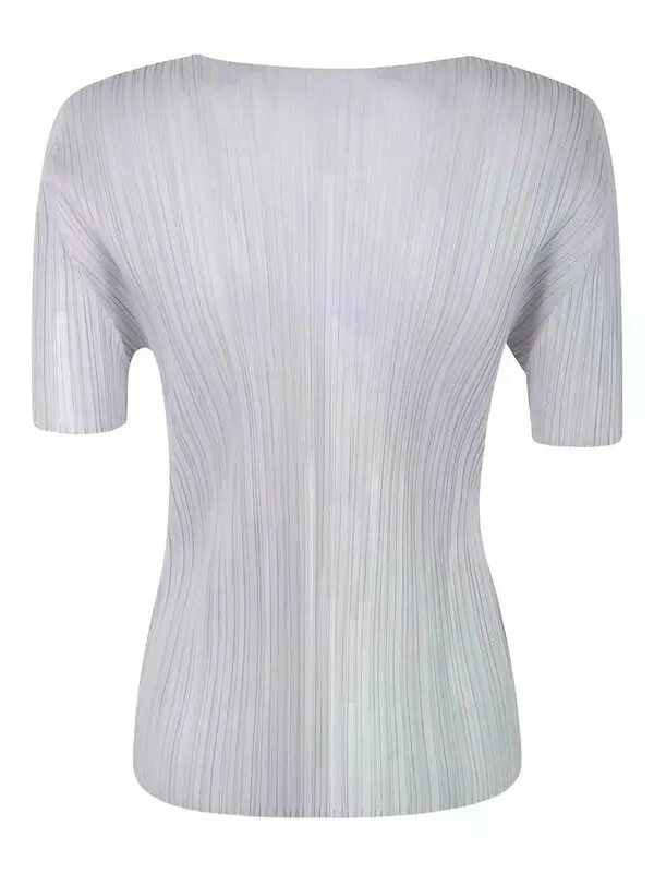 Issey Miyake Pleated Short-sleeve Top