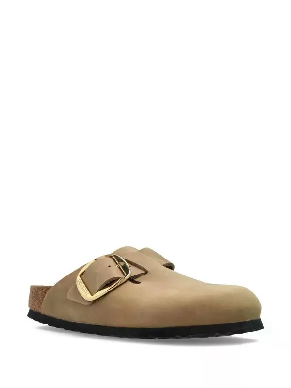 BIRKENSTOCK Boston Big Buckle Suede Mules
