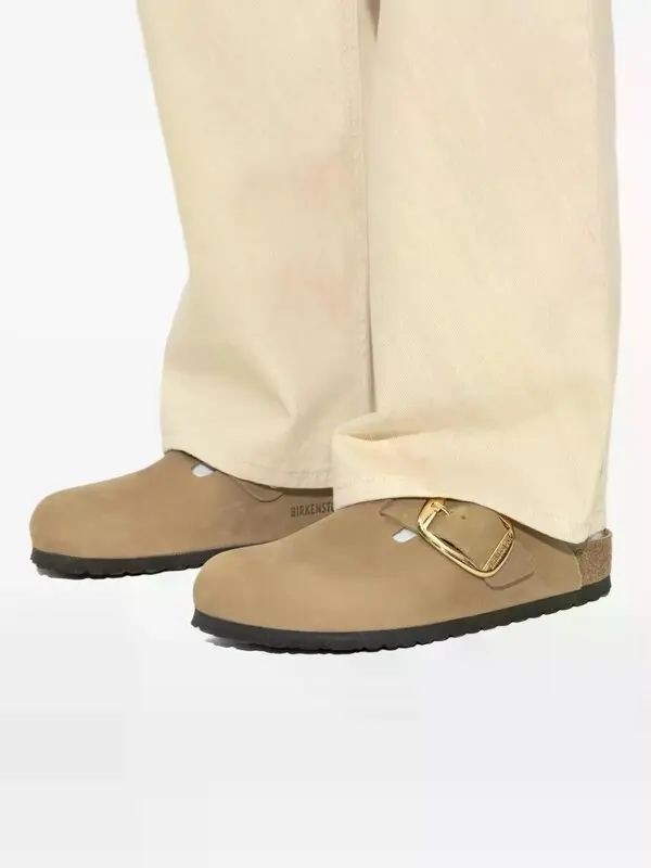BIRKENSTOCK Boston Big Buckle Suede Mules