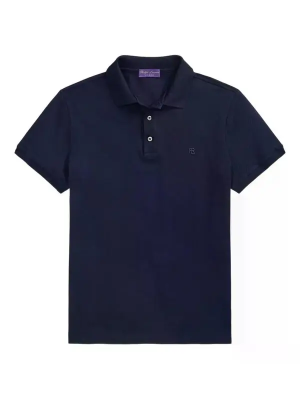 Ralph Lauren Purple Label Cotton Polo Shirt - Blue