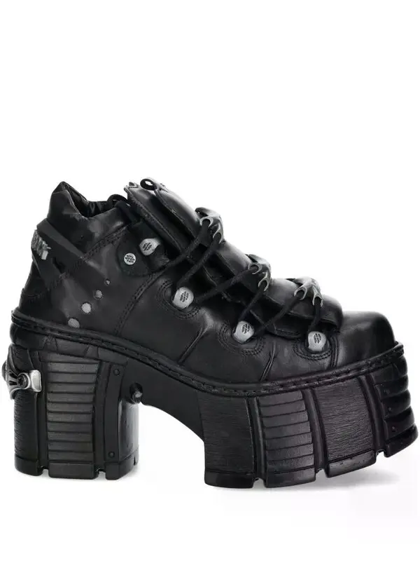 NEW ROCK 120mm Buckle-strap Platform Boots