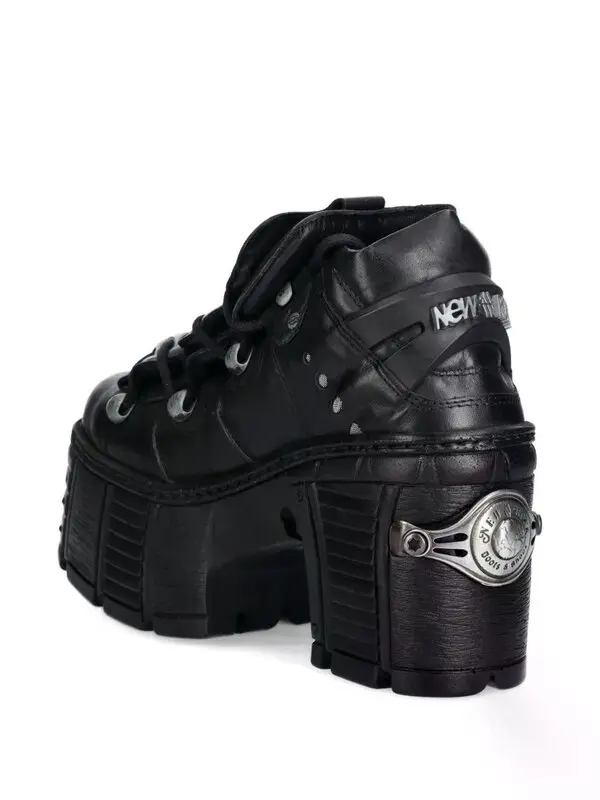 NEW ROCK 120mm Buckle-strap Platform Boots