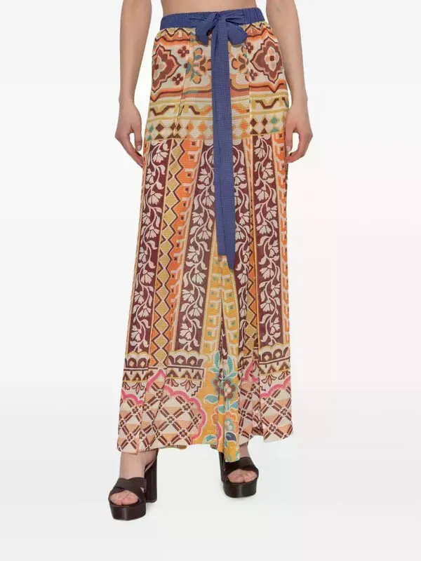 Etro Patterned Tie-waist Trousers