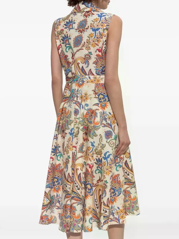 Etro Paisley-print Collared Midi Dress