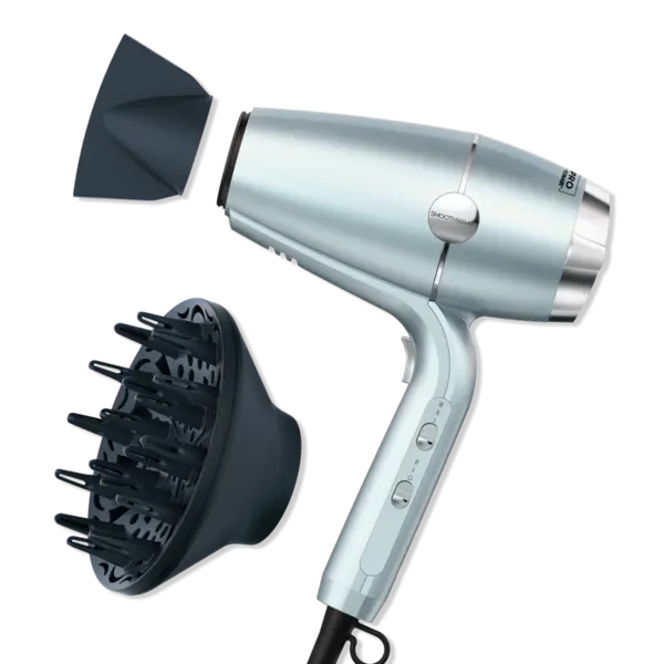 CONAIR Infinitipro Smoothwrap Hair Dryer With Dual Ion Therapy - Light Blue Metallic