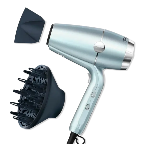 CONAIR Infinitipro Smoothwrap Hair Dryer With Dual Ion Therapy - Light Blue Metallic