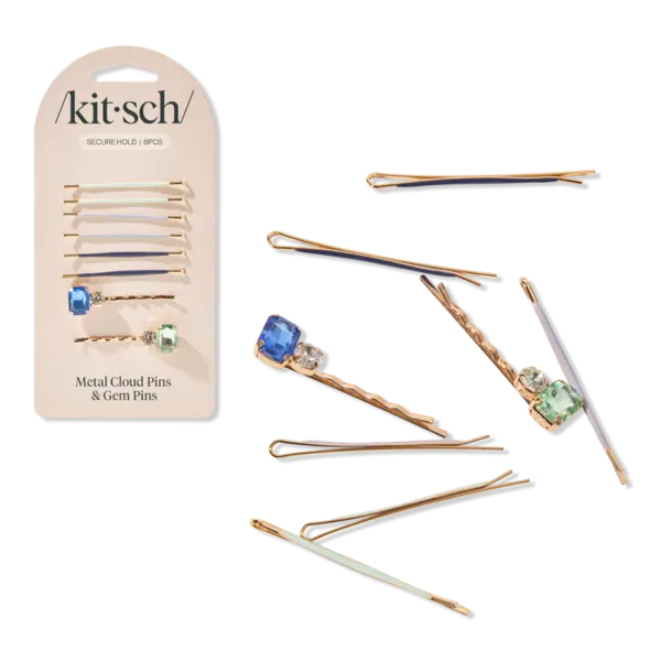 KITSCH Cloud & Gem Bobby Pins 8-piece Set - Garden Bouquet
