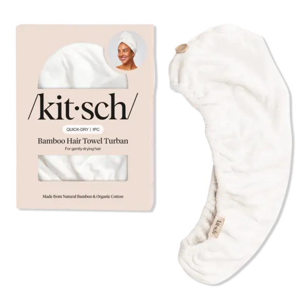KITSCH Quick Drying Eco Friendly Hair Towel - White