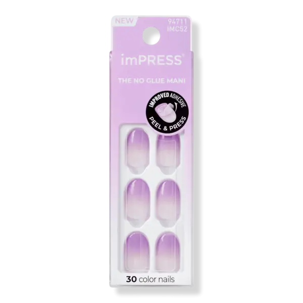 Kiss Impress Color Short Press-on Manicure Nails - Take A Chance