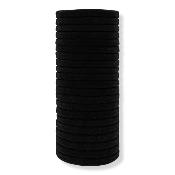 KITSCH Set Of 20 Recycled Fabric Hair Ties - Black