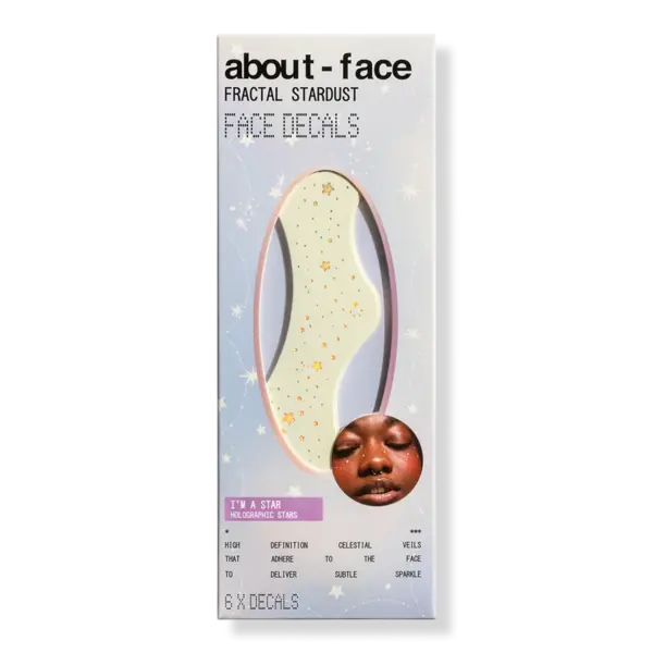 ABOUT-FACE Fractal Stardust Face Decals I'm A Star - One-color