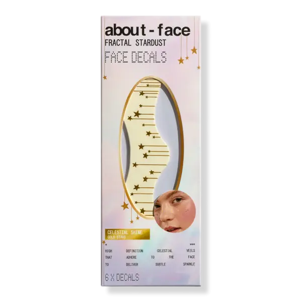 ABOUT-FACE Fractal Stardust Face Decals Celestial Shine - One-color