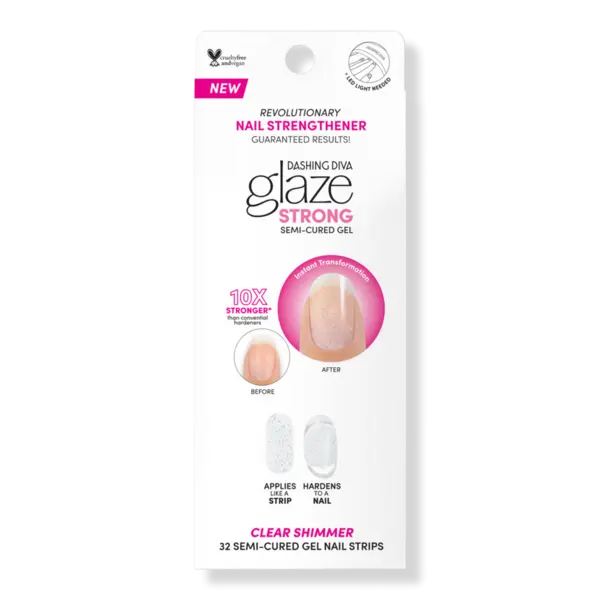 DASHING DIVA Glaze Strong Clear Shimmer Refill - One-color