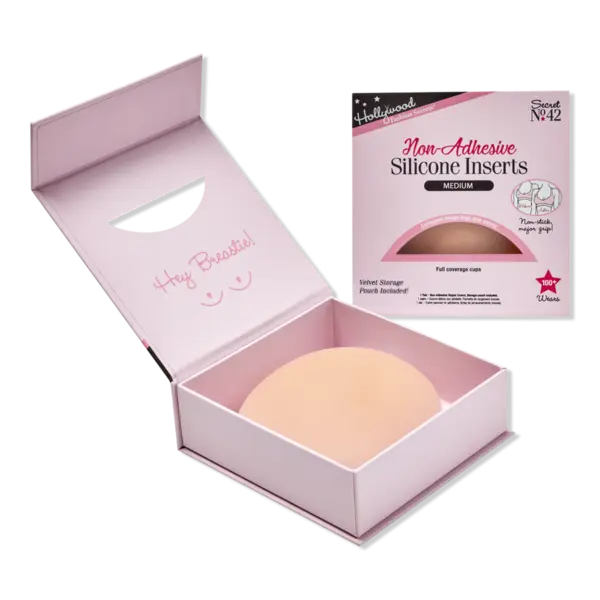 HOLLYWOOD FASHION SECRETS Silicone Inserts Nipple Concealers - Medium