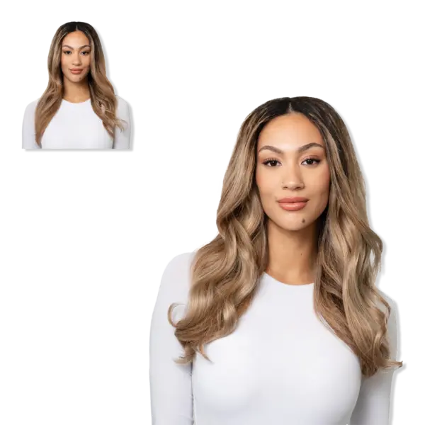 LOCKS & MANE 18-in Clip-in Human Hair Extension - Butter Pecan