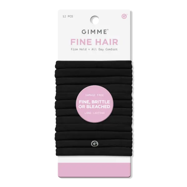 GIMME BEAUTY Fine Hair Bands 12-piece Set - Black
