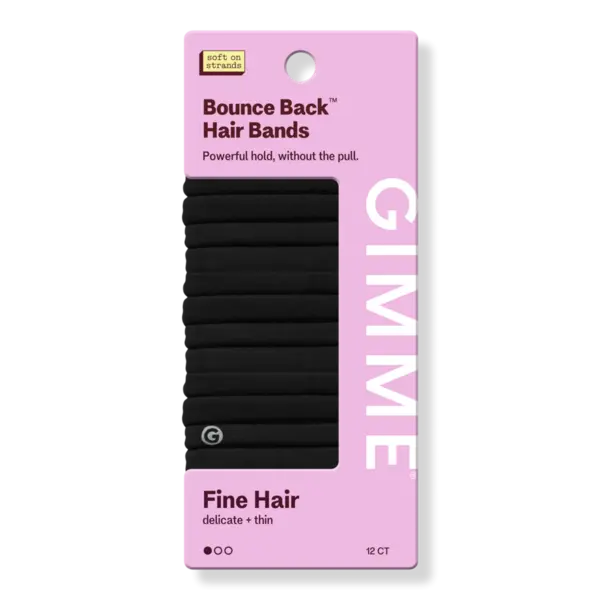GIMME BEAUTY Fine Hair Bands 12-piece Set - Black