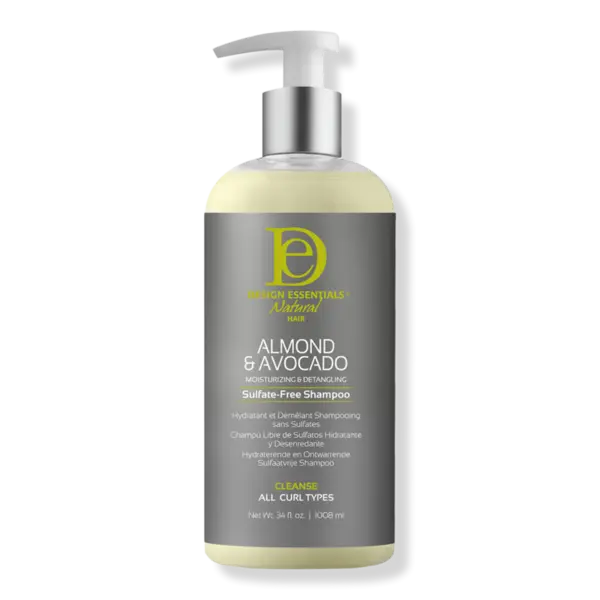 DESIGN ESSENTIALS Almond & Avocado Moisturizing & Detangling Sulfate-free Shampoo - One-color
