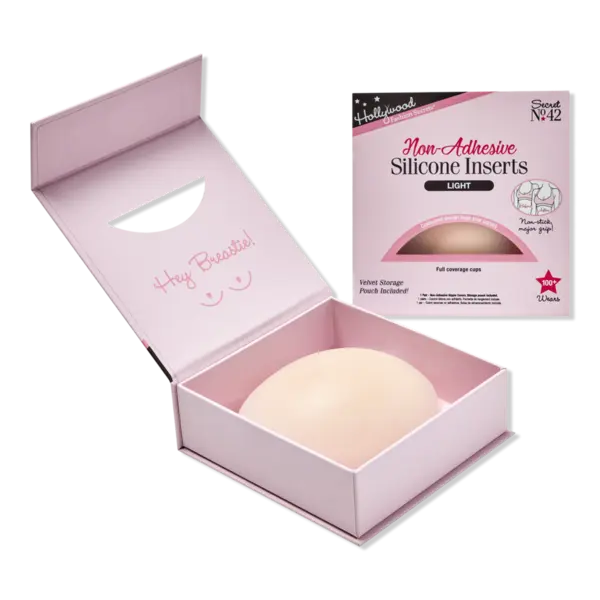 HOLLYWOOD FASHION SECRETS Non-adhesive Silicone Inserts - Light