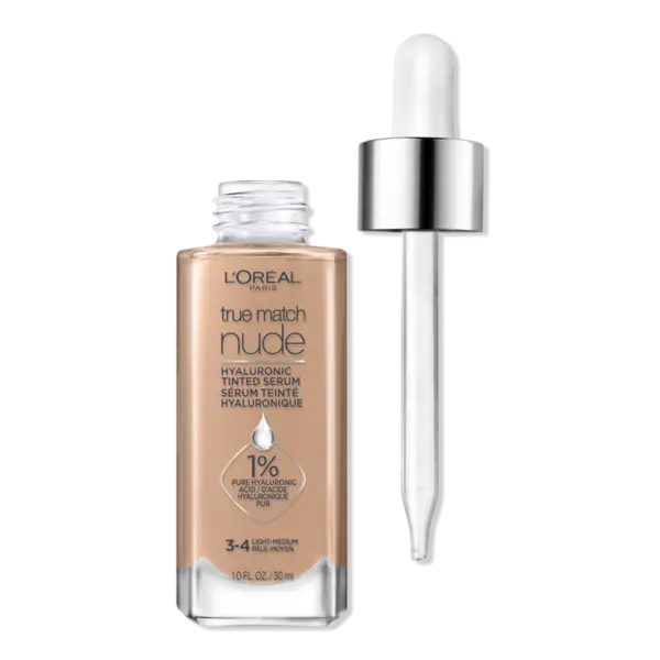 L'OREAL True Match Nude Hyaluronic Tinted Serum - 3-4 Light-medium