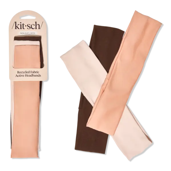 KITSCH Active Headbands 3-piece Set - Rosewood