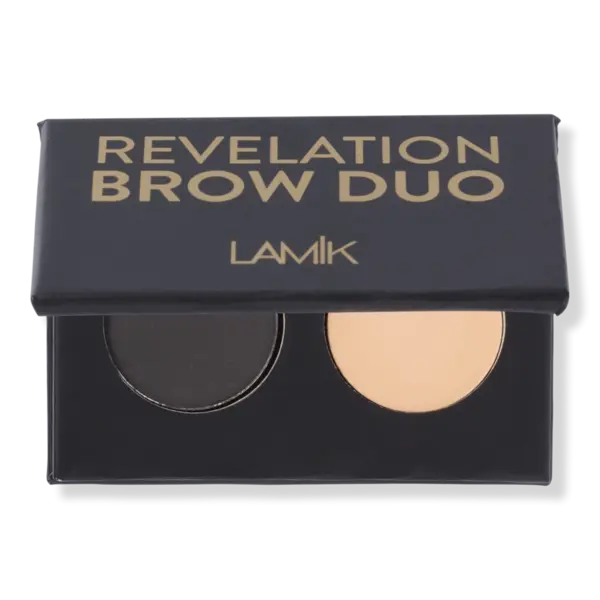 LAMIK BEAUTY Revelation Brow Duo - Soft Black/elegance