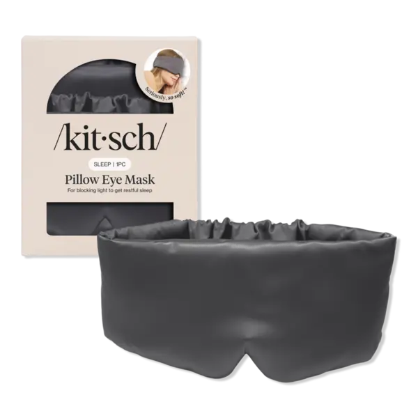 KITSCH Satin Pillow Sleeping Eye Mask - Charcoal
