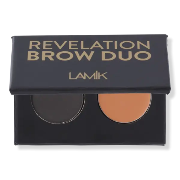 LAMIK BEAUTY Revelation Brow Duo - Soft Black/excellence