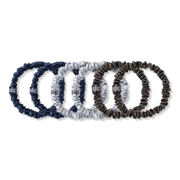 Slip Pure Silk Skinny Scrunchies Set - Midnight