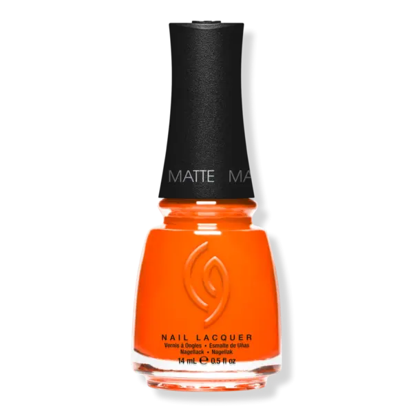 CHINA GLAZE Mega Pigment Nail Lacquer, Mattes - Orange Knockout