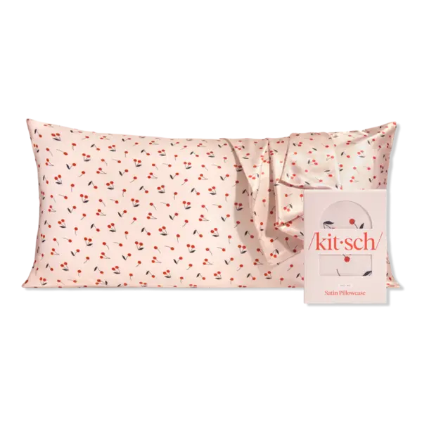 KITSCH Satin King Pillowcase - Cherry Print