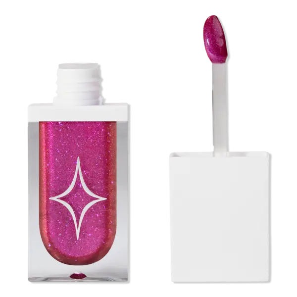 HALF MAGIC Magic Drip Glitter Lip Gloss - No Fux Fuchsia