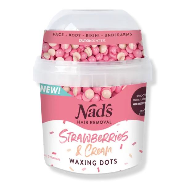 NADS NATURAL Strawberries & Cream Waxing Dots Hair Removal Wax Beads Strawberries & Cream - One-color